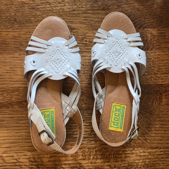 Shoes | Vintage Docs White Leather Sandals | Poshmark